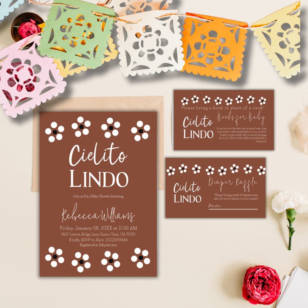 Cielito Lindo Talavera Mexican Baby Shower Party Invitation | Zazzle
