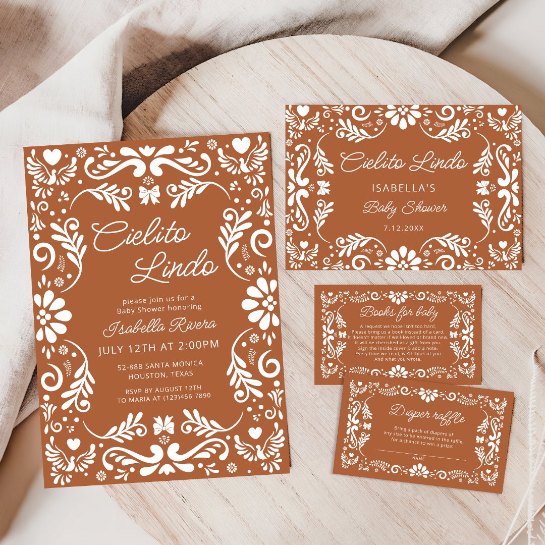 Cielito Lindo Talavera Mexican Baby Shower Invitat Invitation | Zazzle