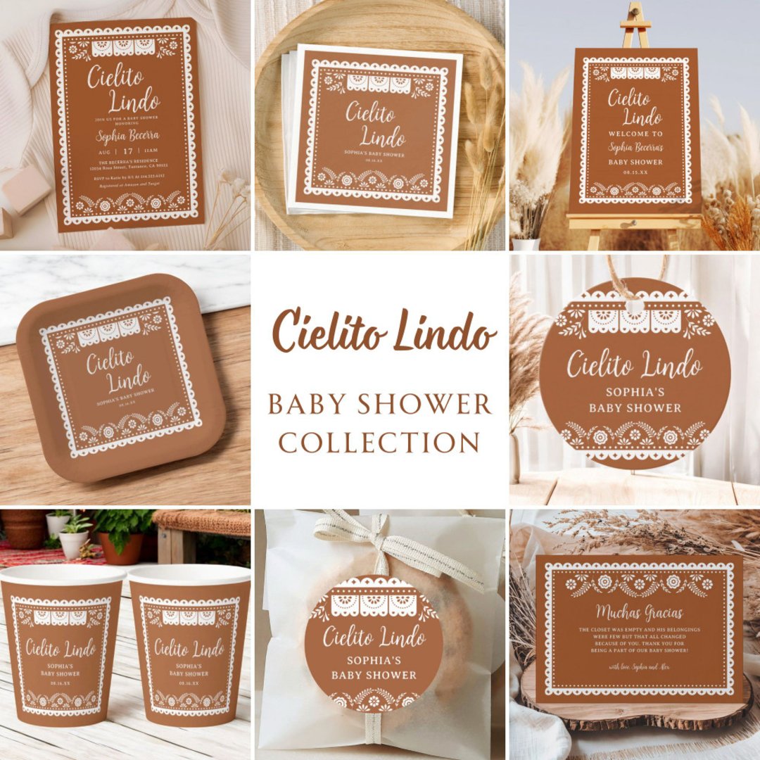 Cielito Lindo Talavera Mexican Baby Shower Invitation | Zazzle