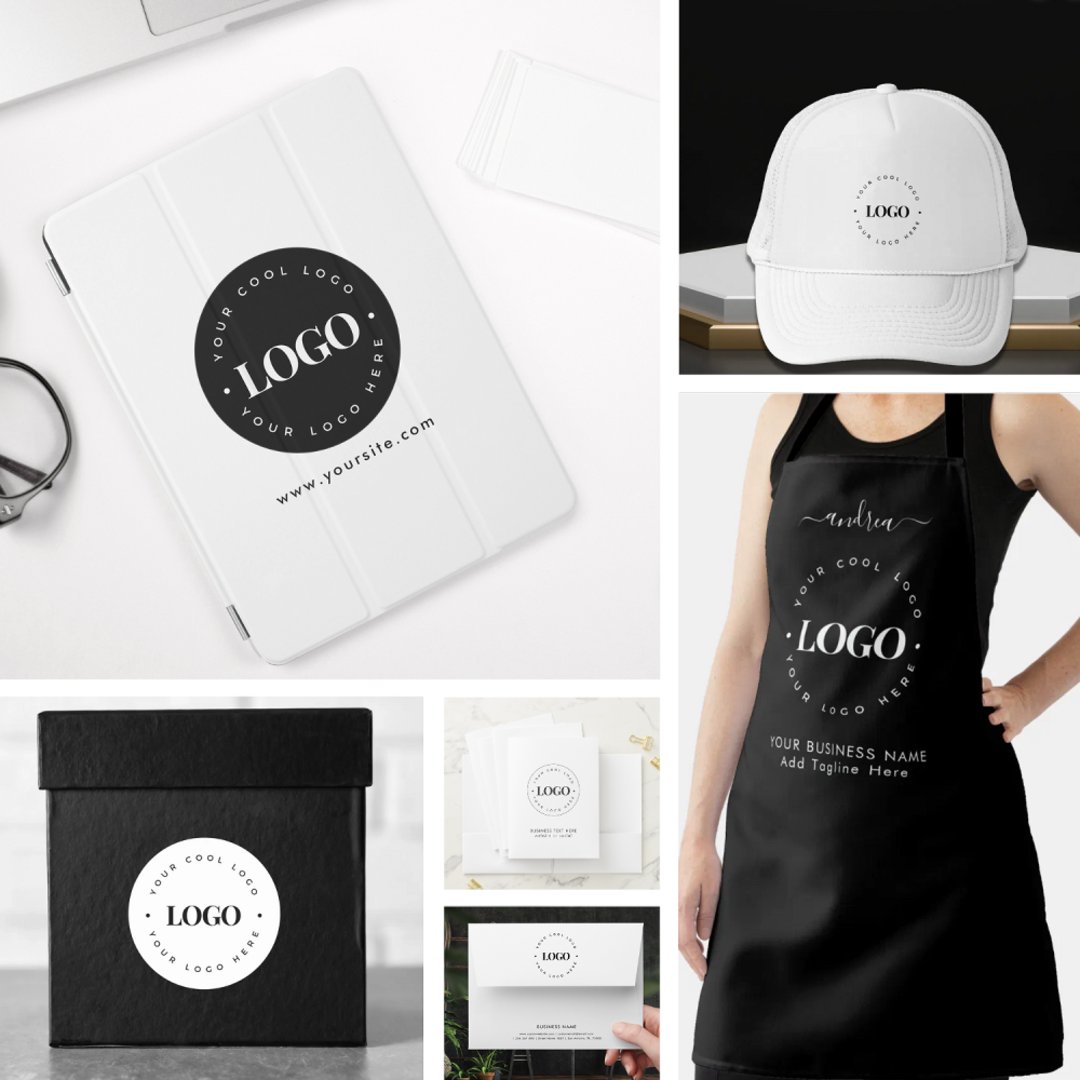 Custom Round Circle Business Logo Minimalist Plain Classic Round ...