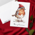 Classic Christmas Robin, custom Label | Zazzle