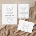 Classic Elegance | Subtle Wreath Monogram Wedding Invitation | Zazzle