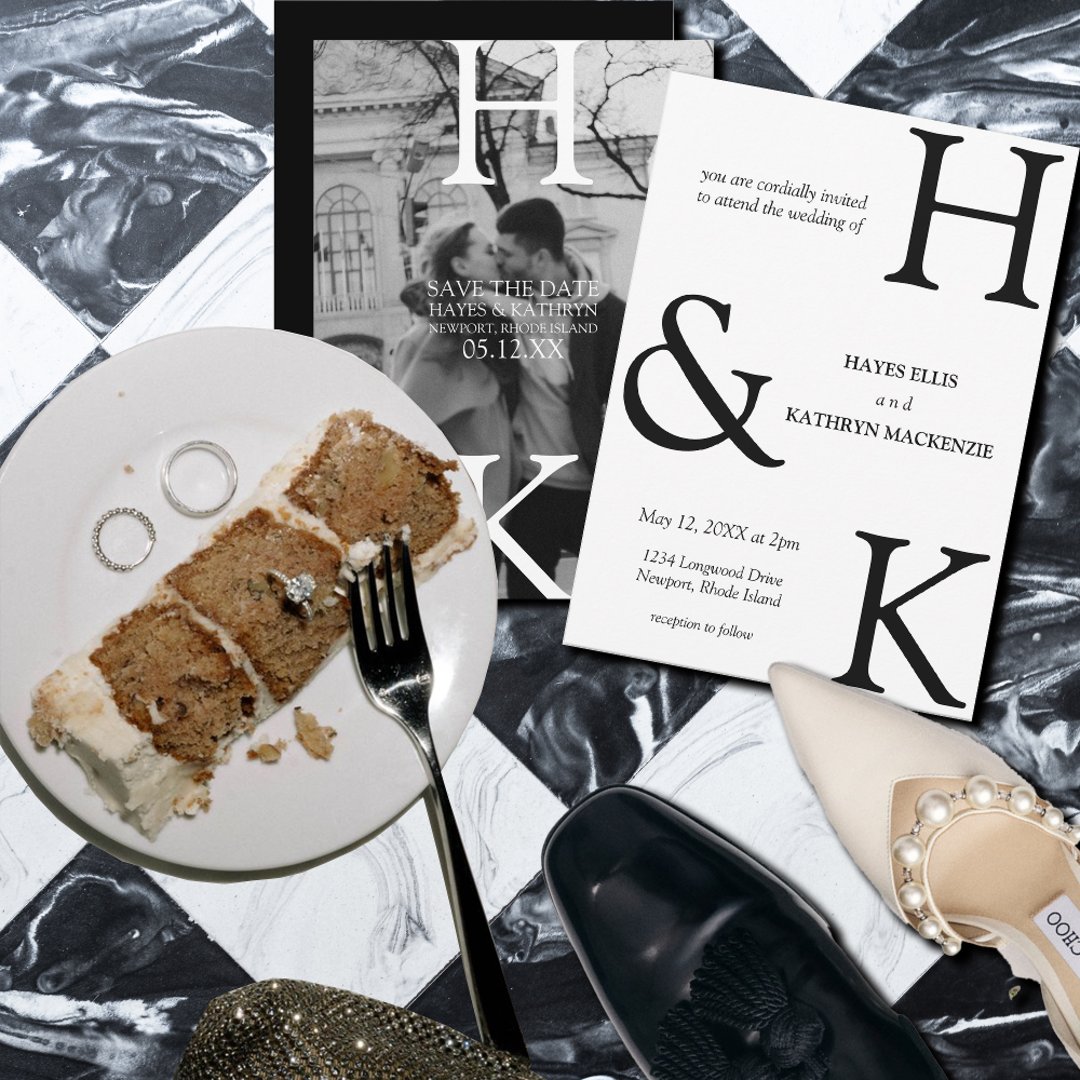 Classic Old Money Aesthetic Minimal Save the Date Foil Invitation | Zazzle