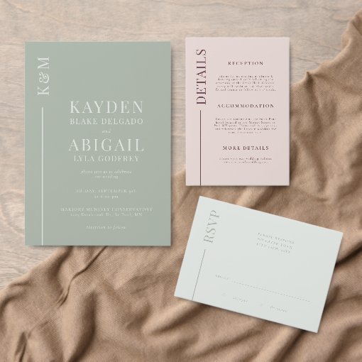 Lilac Clean Line Wedding Invitation | Zazzle