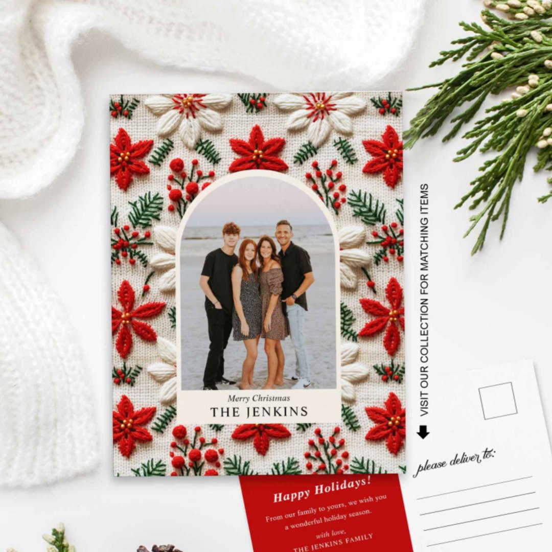 Elegant Christmas Personalized Photo Gift Tags | Zazzle
