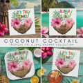 Coconut Cocktail Luau Shower Tropical Hawaiian Invitation | Zazzle