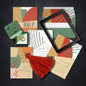 Color Block Wedding Autumn ID740 Invitation | Zazzle