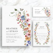 Modern Wildflower Wedding Invitation | Zazzle