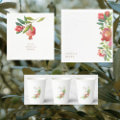 Colorful Pomegranate Tuscan Red Bridal Invitation | Zazzle