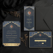 Colorful Sun and Moon Elegant Tarot Card Wedding | Zazzle