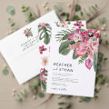 Floral Tropical Wedding Foil Invitation | Zazzle