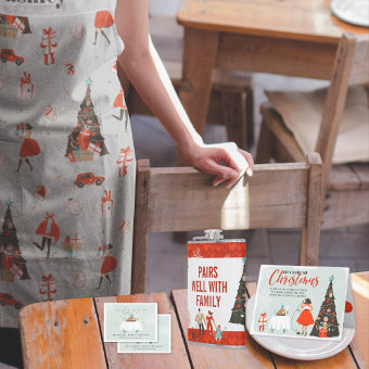 Retro Mid-Century Modern Christmas Holiday Wrapping Paper | Zazzle