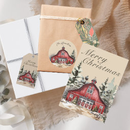 Farmhouse Country Christmas Three Photo Holiday Card | Zazzle