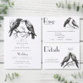 ALL in ONE Wedding Crows in Love Invitation | Zazzle
