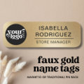 Custom Logo Employee Magnetic Or Safety Pin Name Tag | Zazzle