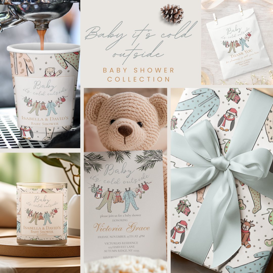 Baby Its Cold Outside Baby Shower Welcome Sign | Zazzle