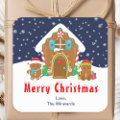 Gingerbread House Bright Pink Merry Christmas Holiday Card | Zazzle