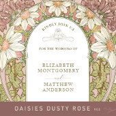 Dusty Pink Daisy Table Numbers Vintage Art Nouveau | Zazzle