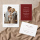 White and Dark Red Text and Photo | Wedding Invitation | Zazzle