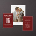 White and Dark Red Text and Photo | Wedding Invitation | Zazzle