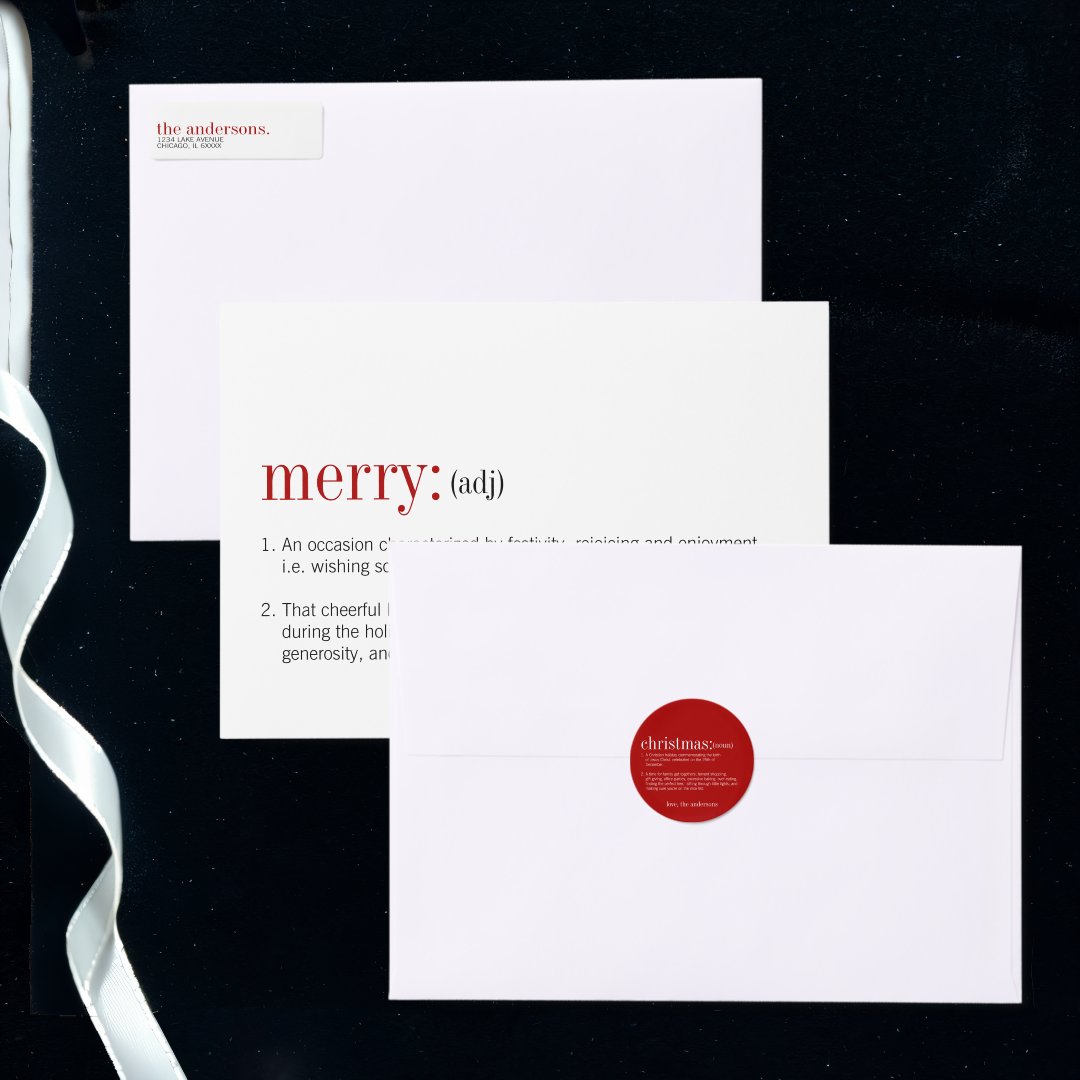 Christmas Definition Holiday Party Invitation | Zazzle