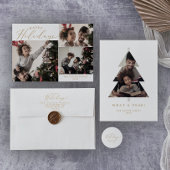 Delicate Gold We Moved Circular Return Address Classic Round Sticker ...