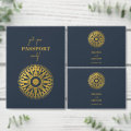 Destination Wedding Passport Compass Wedding Invitation | Zazzle