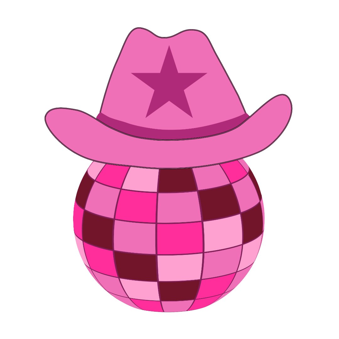 Last Rodeo Pink Disco Cowgirl Bachelorette Welcome Pedestal Sign | Zazzle