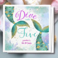 Dive into Five Mermaid 5th Birthday Party Invitation | Zazzle