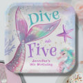 Dive into Five Mermaid 5th Birthday Invitation | Zazzle