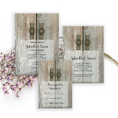 Double Barn Doors Country Wedding Invitation | Zazzle