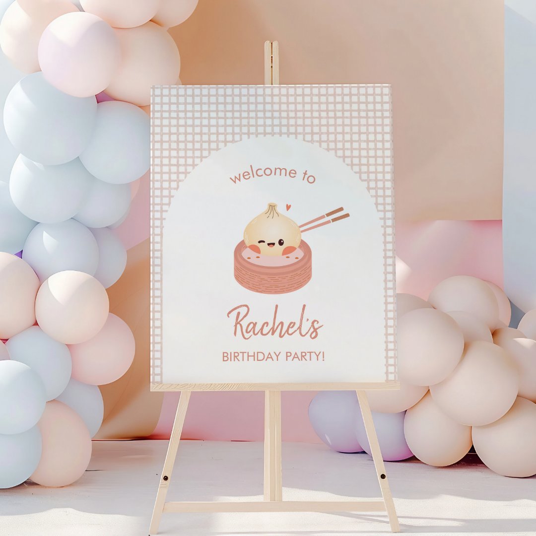 Dumpling Birthday Invitation, Dim Sum Birthday Invitation | Zazzle