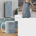 Professional Business Logo Dusty Blue Branded Tapestry | Zazzle