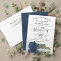 Dusty Steel Blue Rose Unplugged Wedding Ceremony Foam Board | Zazzle
