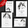 ALL in ONE Wedding Crows in Love Invitation | Zazzle