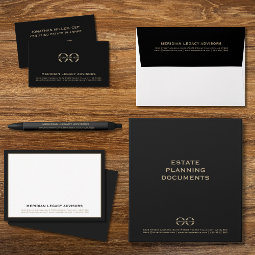 Classic Black and Gold Business Notepad | Zazzle
