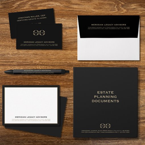Classic Black and Gold Business Notepad | Zazzle