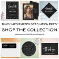 Elegant Black White Hand-Lettering Math Graduation Invitation | Zazzle