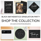 Elegant Black White Hand-Lettering Math Graduation Invitation | Zazzle