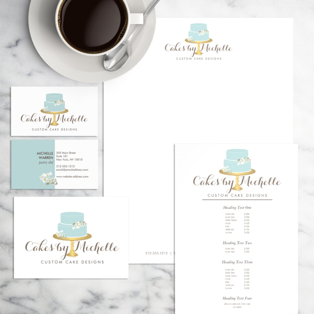 Elegant White Cake with Florals Logo HP Laptop Skin | Zazzle