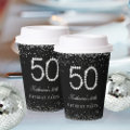 Elegant Silver Diamonds 50th Birthday Welcome Sign | Zazzle