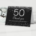 Elegant Silver Diamonds 50th Birthday Welcome Sign | Zazzle
