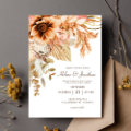 Terracotta Floral Elegant Rustic Fall Wedding Invitation | Zazzle
