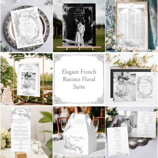 Elegant Classic French Rococo Floral Square Sticker | Zazzle