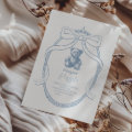 Elegant French Teddy Bear Baby Shower Invitation | Zazzle