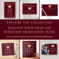 Elegant Burgundy Gold College Graduation Party Invitation | Zazzle
