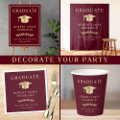 Elegant Burgundy Gold College Graduation Party Invitation | Zazzle