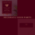 Elegant Burgundy Gold College Graduation Party Invitation | Zazzle