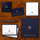 Professional Golden Tree Logo Business Note Cards | Zazzle