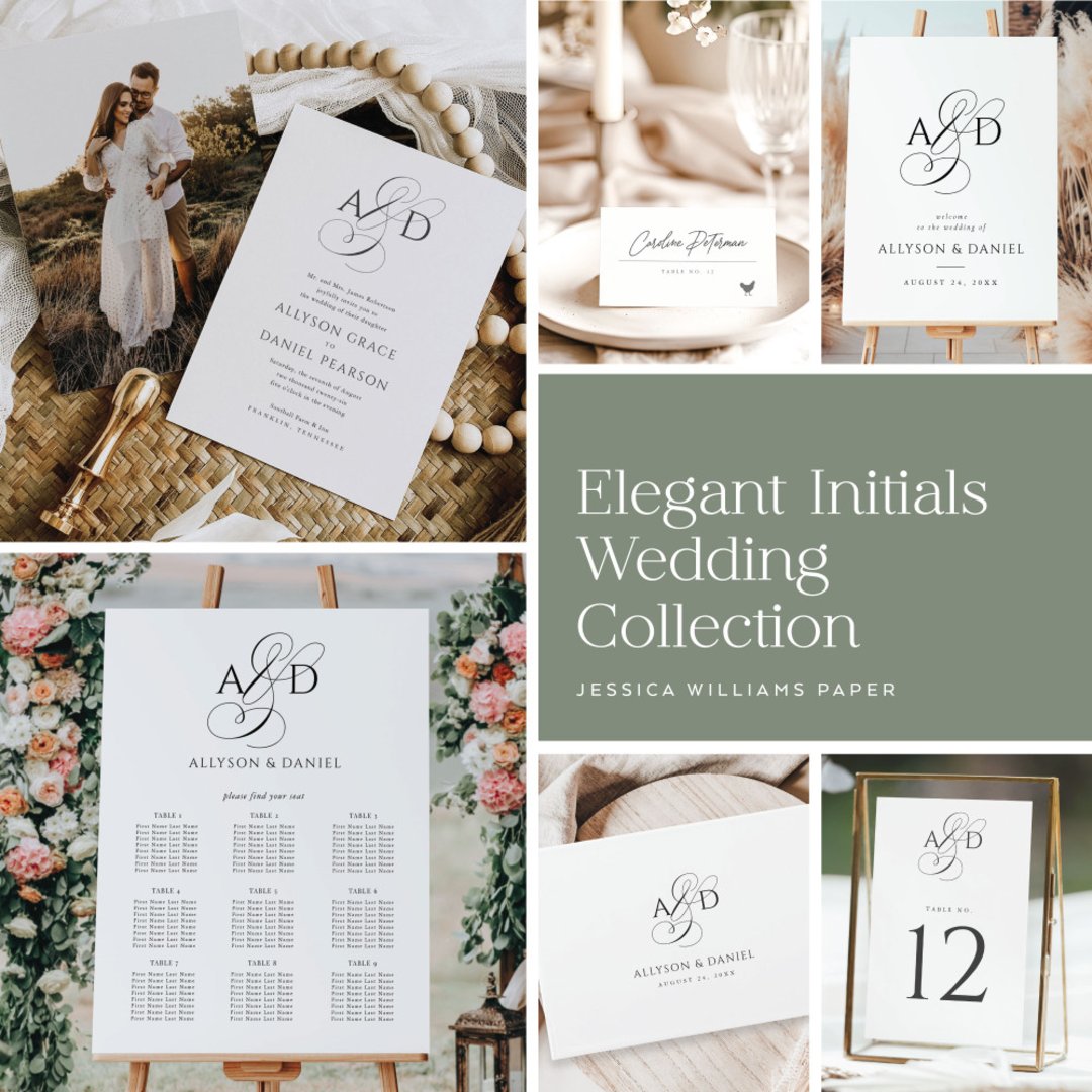 Script Monogram Alphabetical Wedding Seating Chart Foam Board | Zazzle